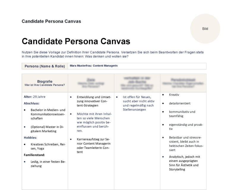 Candidate Persona » Bedeutung, Tipps, Vorlage & mehr!