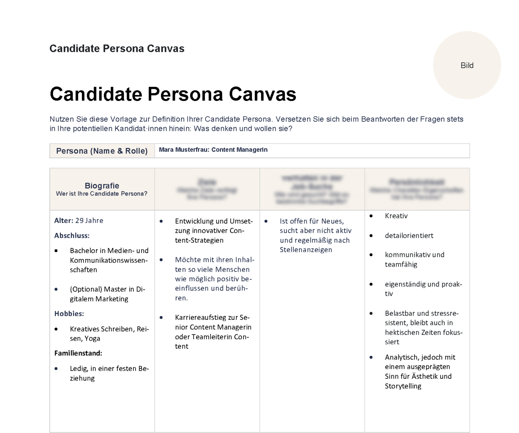 Candidate Persona » Bedeutung, Tipps, Vorlage & mehr!